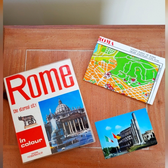 Accents | Vintage 197s Rome Guidebook And Map | Poshmark